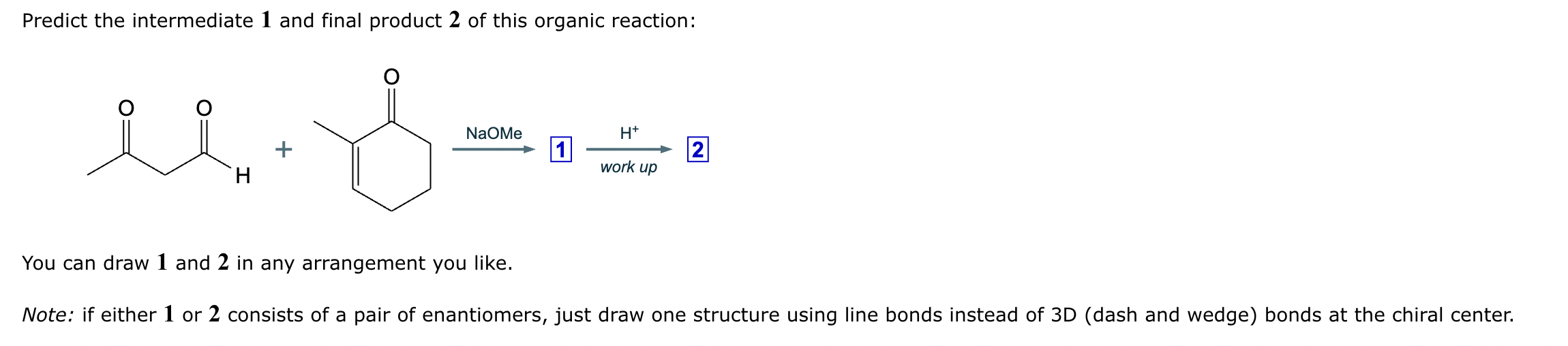 Solved Predict the intermediate 1 ﻿and final product 2 ﻿of | Chegg.com