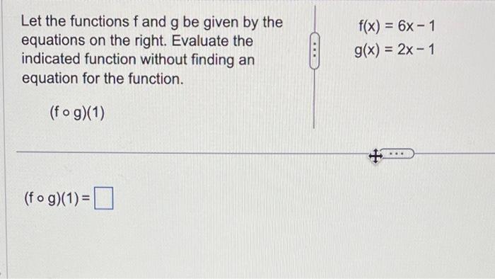 Solved Let the functions of f and g be given by the | Chegg.com