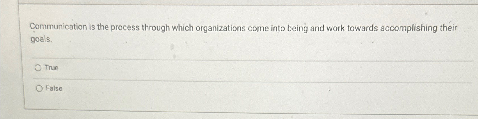 Solved Communication is the process through which | Chegg.com