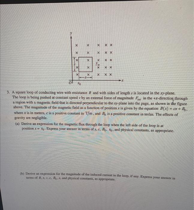 Solved A square loop of conducting wire with resistance R | Chegg.com