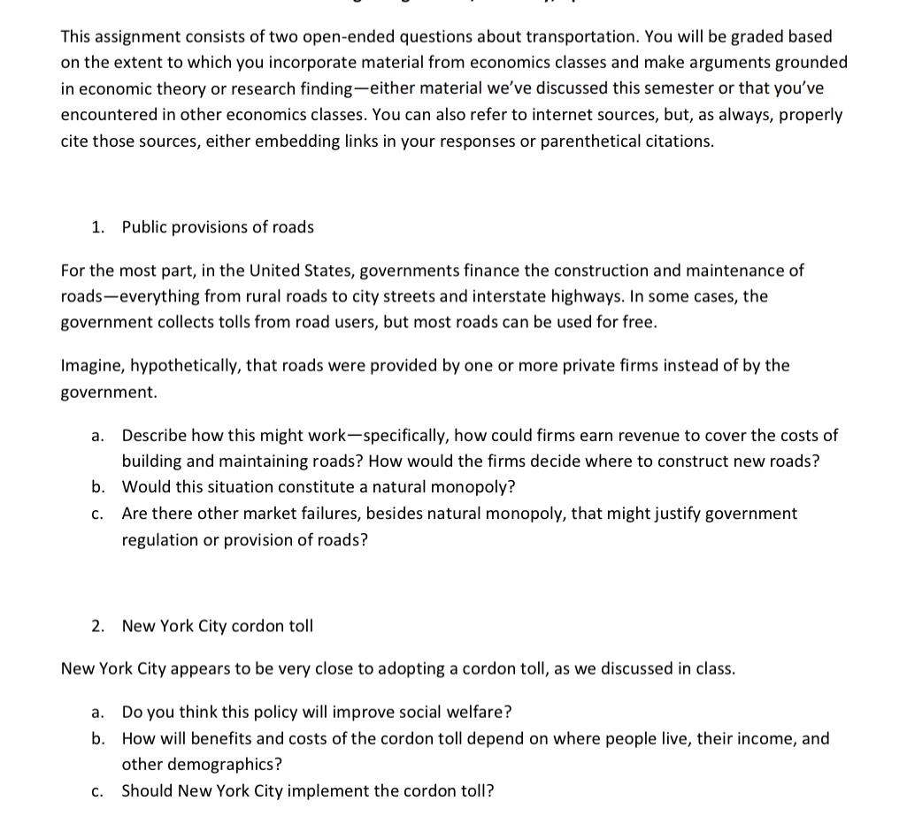 Solved This assignment consists of two open-ended questions | Chegg.com