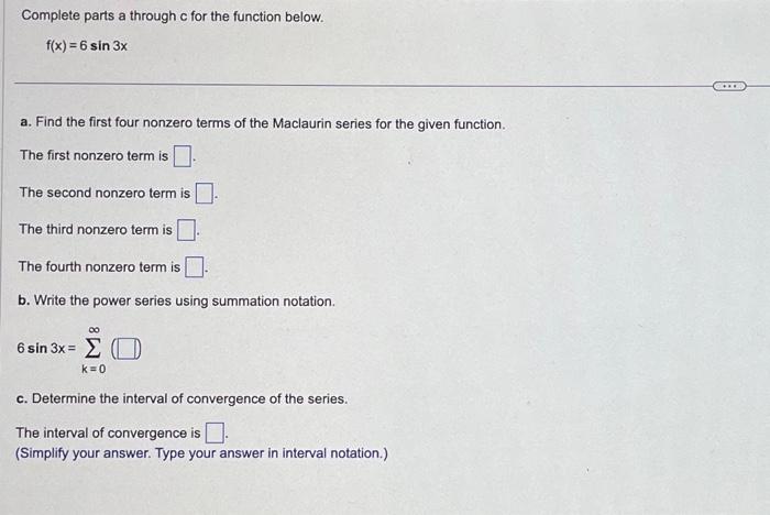 Solved Complete parts a through c for the function below. | Chegg.com
