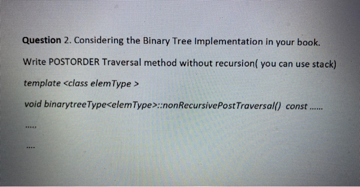 Solved Question 2. Considering the Binary Tree | Chegg.com