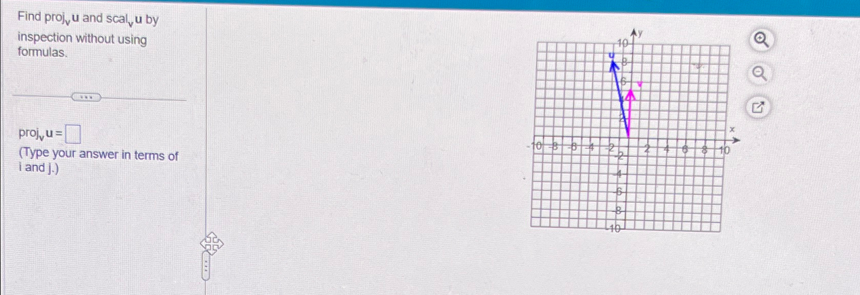 Solved Find proj ?vu ﻿and scalvu ﻿by inspection without | Chegg.com