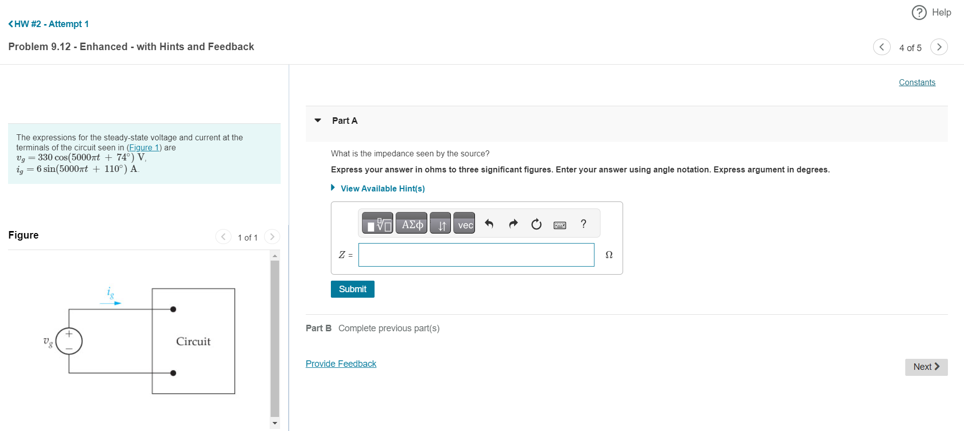 Solved Problem 9.12 - ﻿Enhanced - ﻿with Hints and | Chegg.com