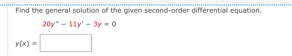 Solved Find the general solution of the given second-order | Chegg.com