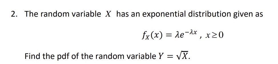 Solved The random variable x ﻿has an exponential | Chegg.com