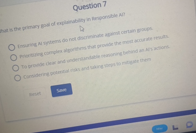 Solved Question 7hat is the primary goal of explainability | Chegg.com