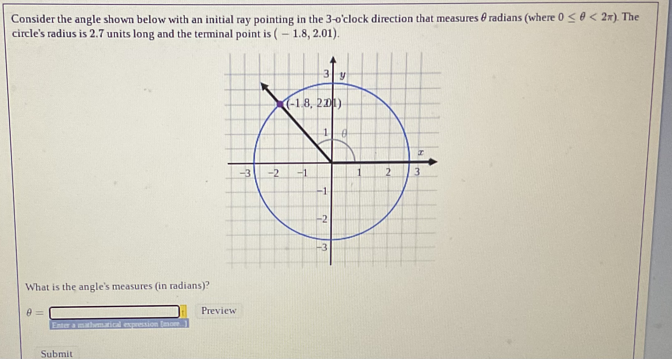 Solved Consider the angle shown below with an initial ray | Chegg.com