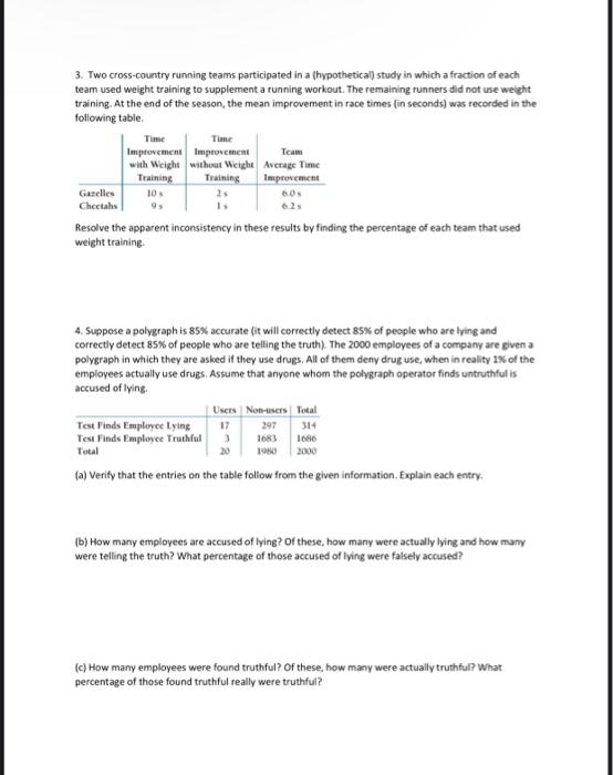 Solved 3E How Numbers Can Deceive 1. The table below shows | Chegg.com