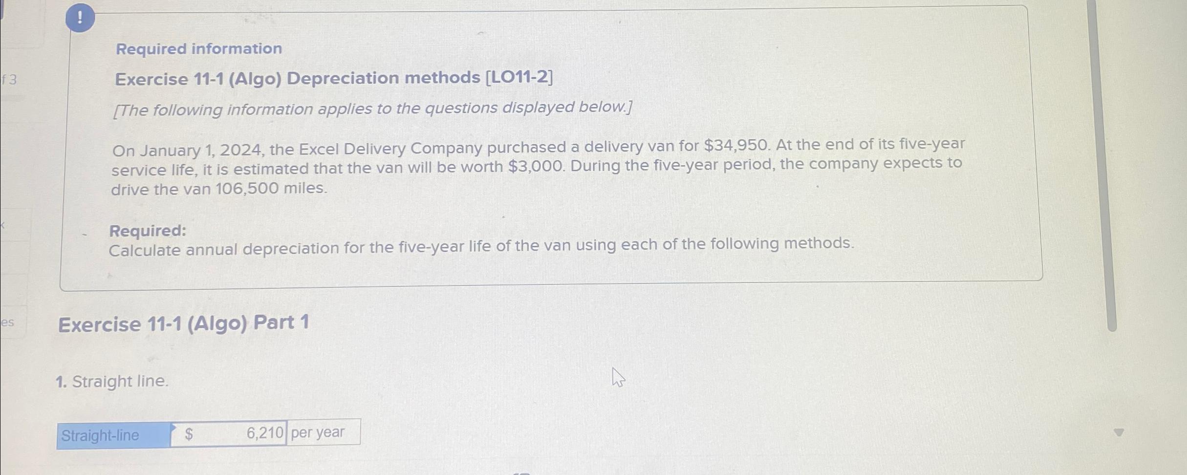 Solved Required informationExercise 11-1 (Algo) | Chegg.com Solved Required informationExercise 11-1 (Algo) | Chegg.com