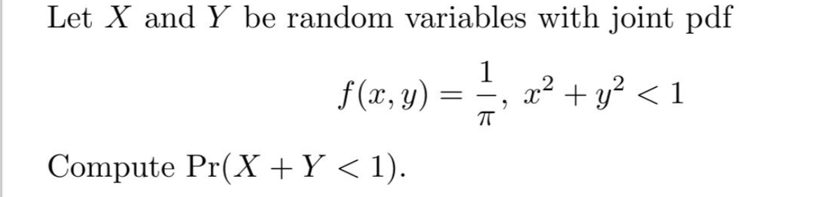 Solved Let x ﻿and Y ﻿be random variables with joint | Chegg.com