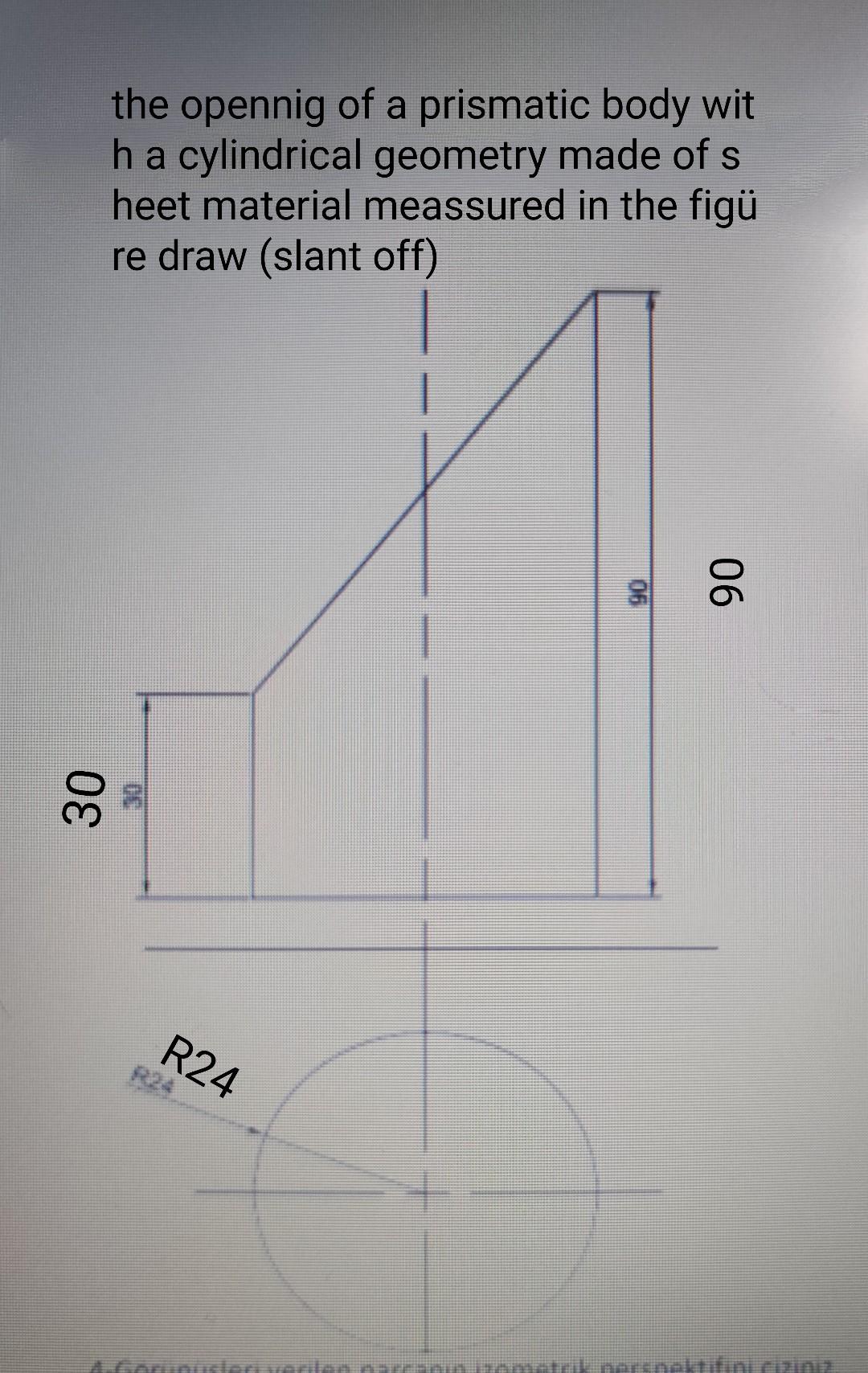 Solved the opennig of a prismatic body wit h a cylindrical | Chegg.com