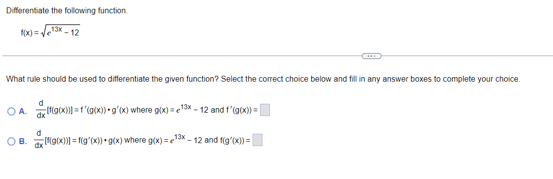 Solved Differentiate the following function. | Chegg.com