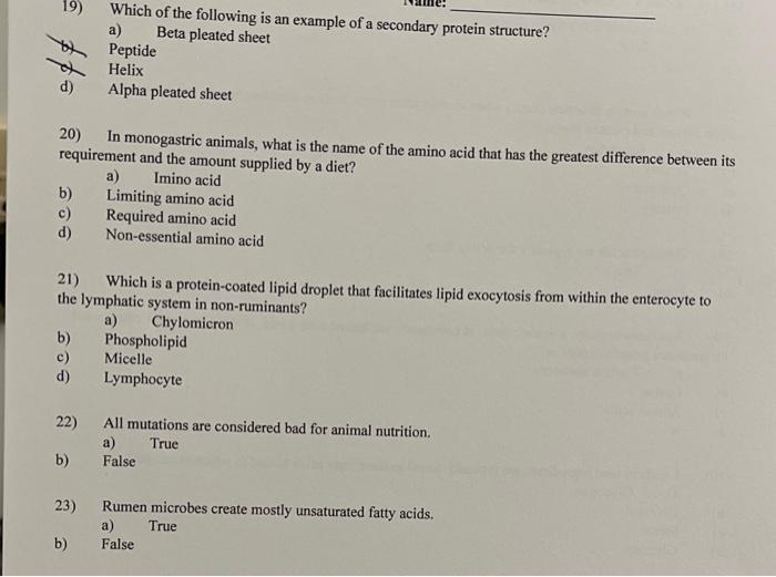 Solved 19) Which of the following is an example of a | Chegg.com