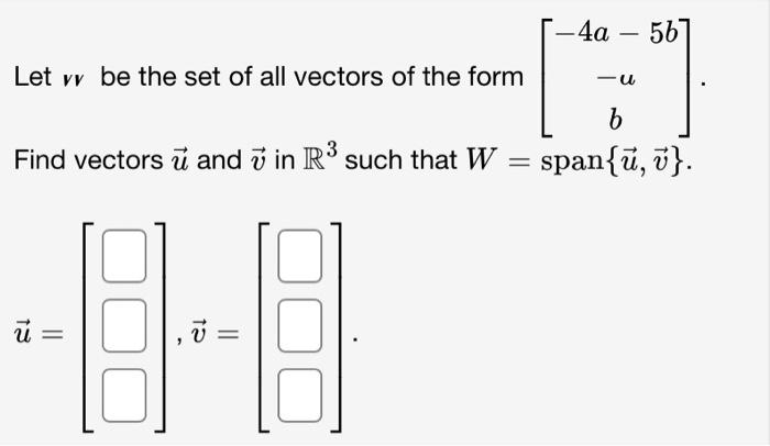 Solved Let vv be the set of all vectors of the form | Chegg.com