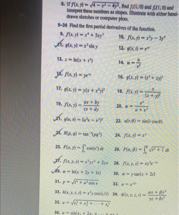 Solved 7-16 Find and sketch the domain of the function. 7. | Chegg.com