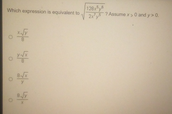 Solved Which expression is equivalent to 128x5y62x7y52 ? | Chegg.com