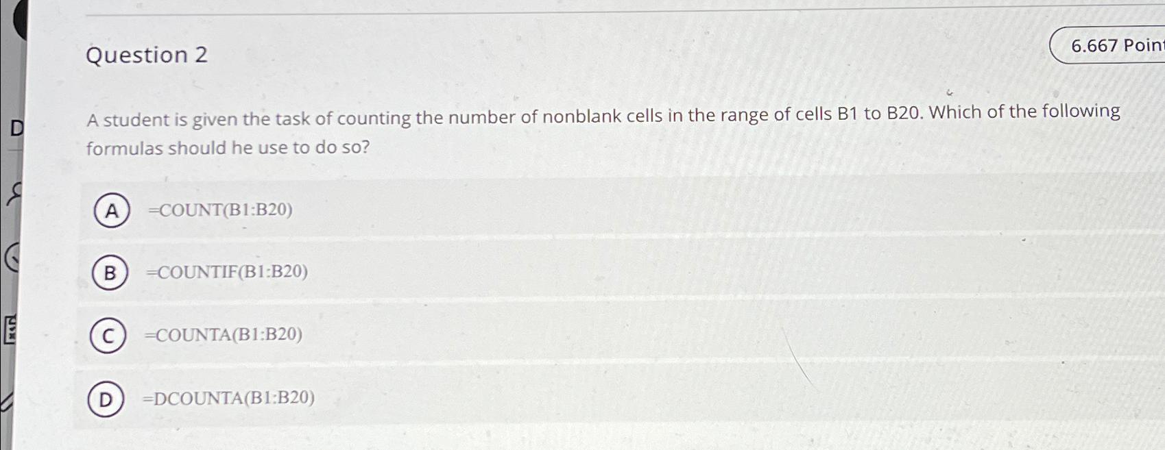 Solved Question 26.667 ﻿PoinA student is given the task of | Chegg.com