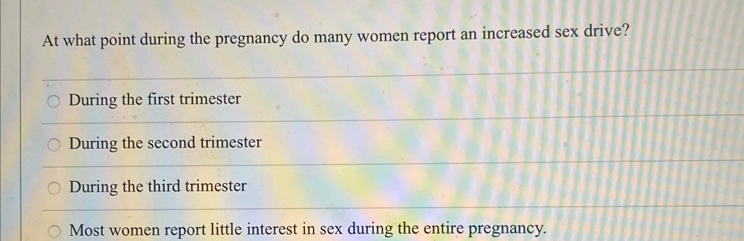 Solved At what point during the pregnancy do many women | Chegg.com