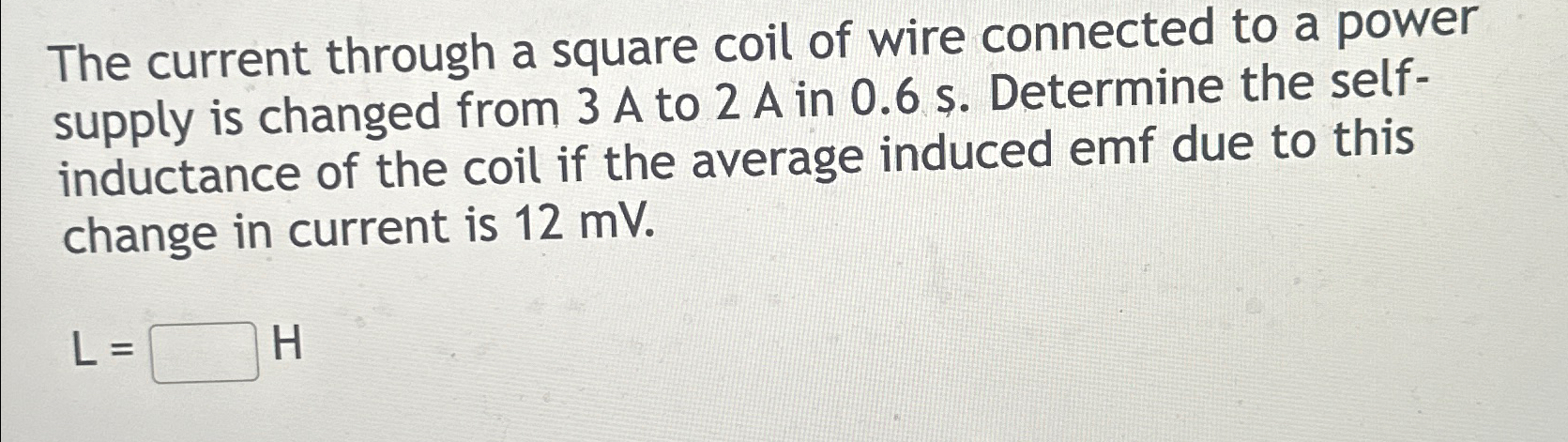 Solved The current through a square coil of wire connected | Chegg.com
