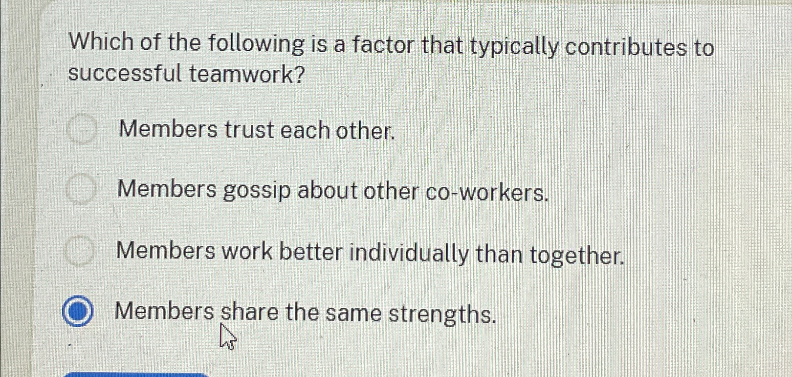 Solved Which of the following is a factor that typically | Chegg.com