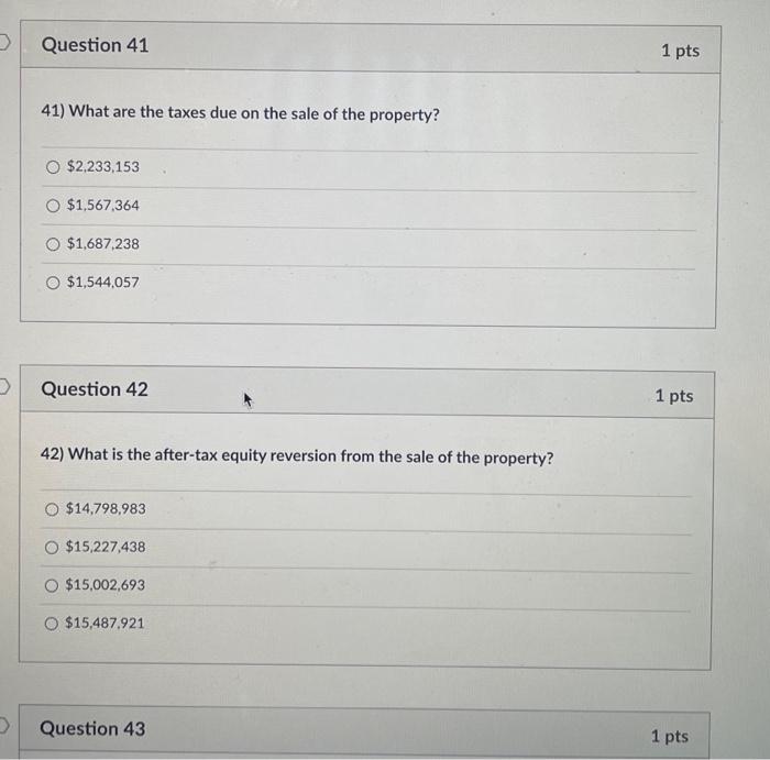 Solved \begin{tabular}{llll} Leasable Space & =300,000sqft & | Chegg.com