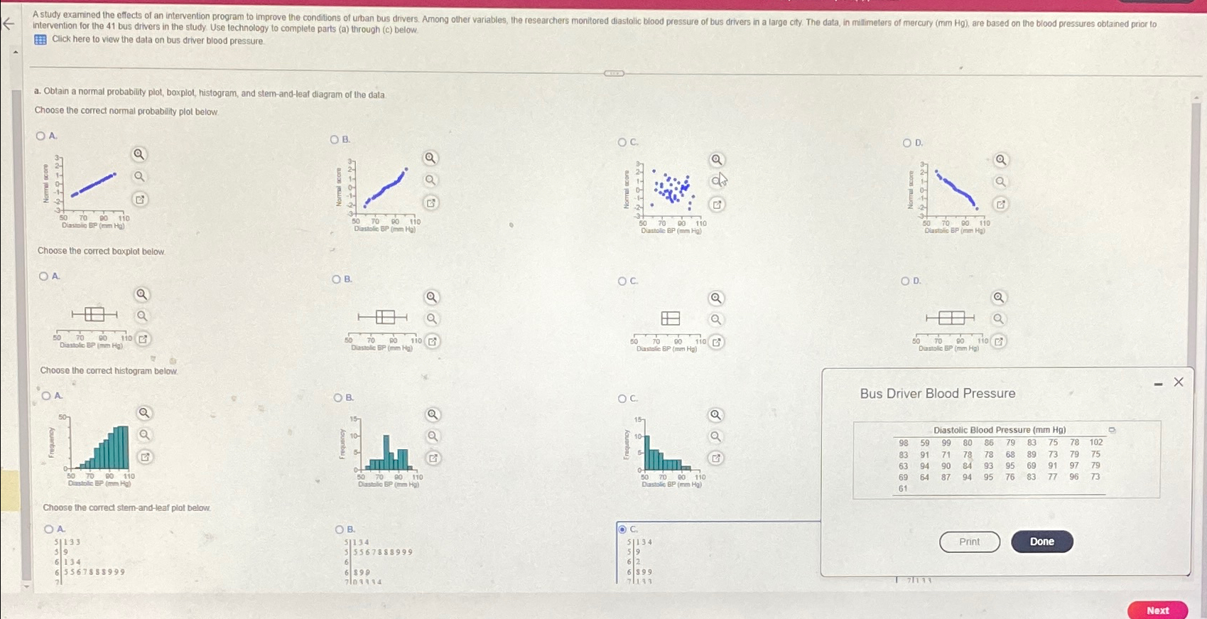 intervention for the 41 ﻿bus drivers in the study. | Chegg.com