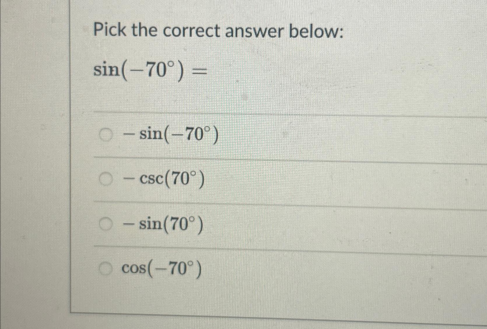 Solved Pick the correct answer | Chegg.com