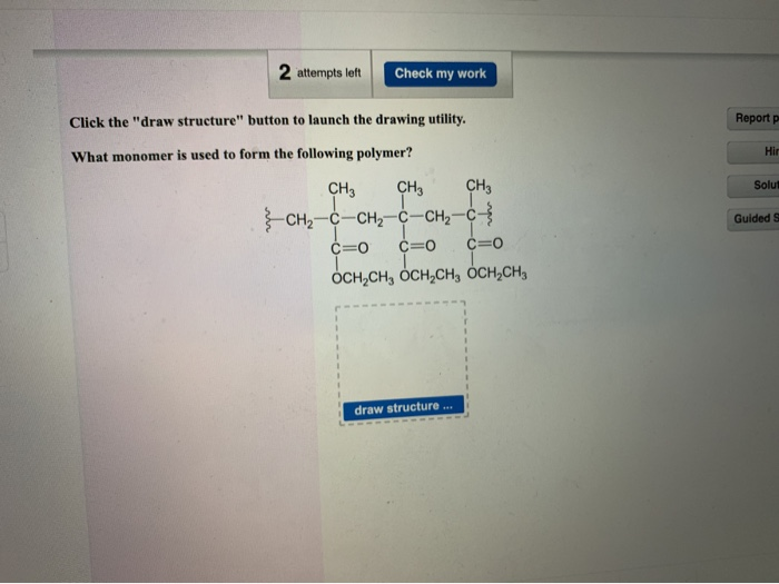 Solved 2 attempts left Check my work Click the "draw | Chegg.com