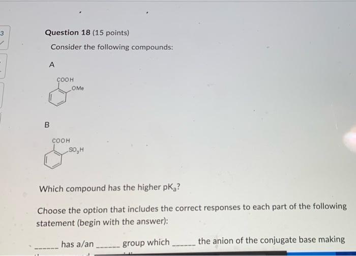 Solved Consider the following compounds: A B Which compound | Chegg.com
