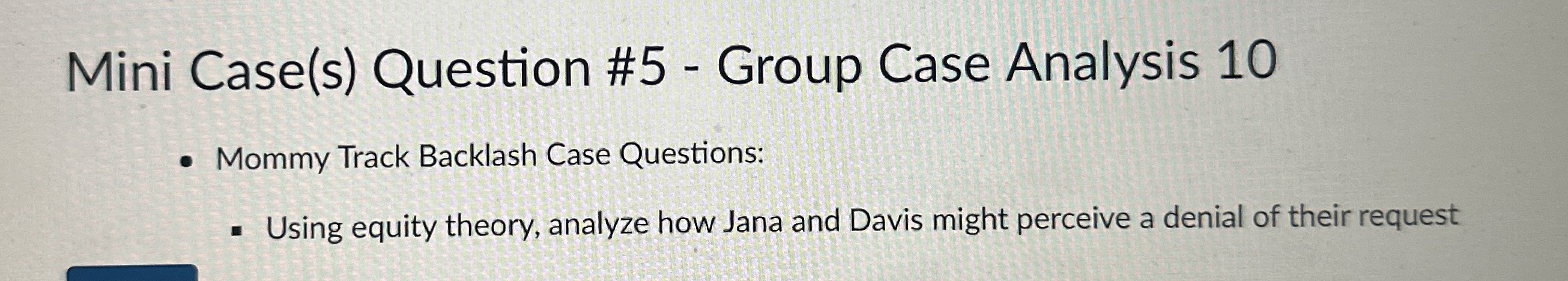 Solved Mini Case(s) ﻿Question #5 - ﻿Group Case Analysis | Chegg.com