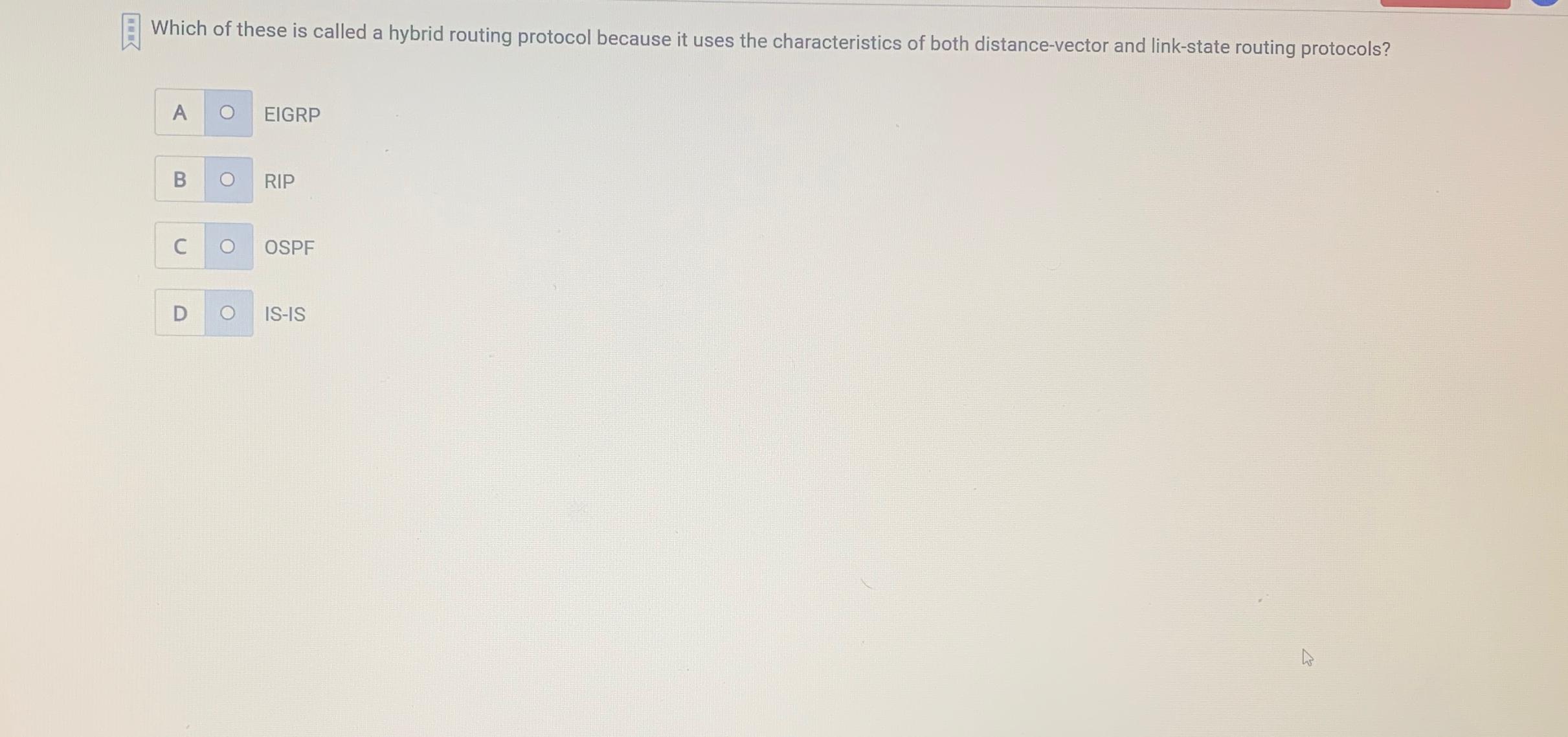 Solved Which Of These Is Called A Hybrid Routing Protocol