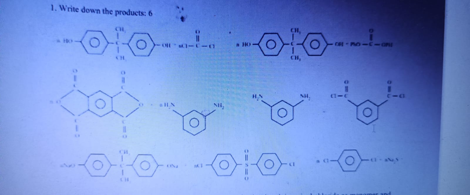 Write down the products: 6 | Chegg.com