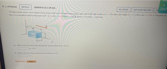 Solved 8. [-14 Points] DETAuLS SERPSE10 23.C.OP.024. Bh=m2/c | Chegg.com