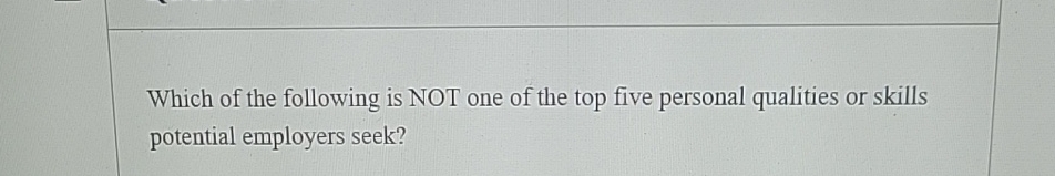 Solved Which of the following is NOT one of the top five | Chegg.com