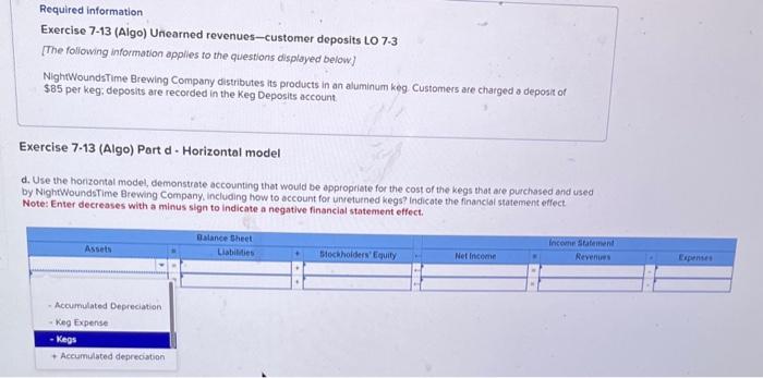 Solved Required information Exercise 7-13 (Algo) Unearned | Chegg.com