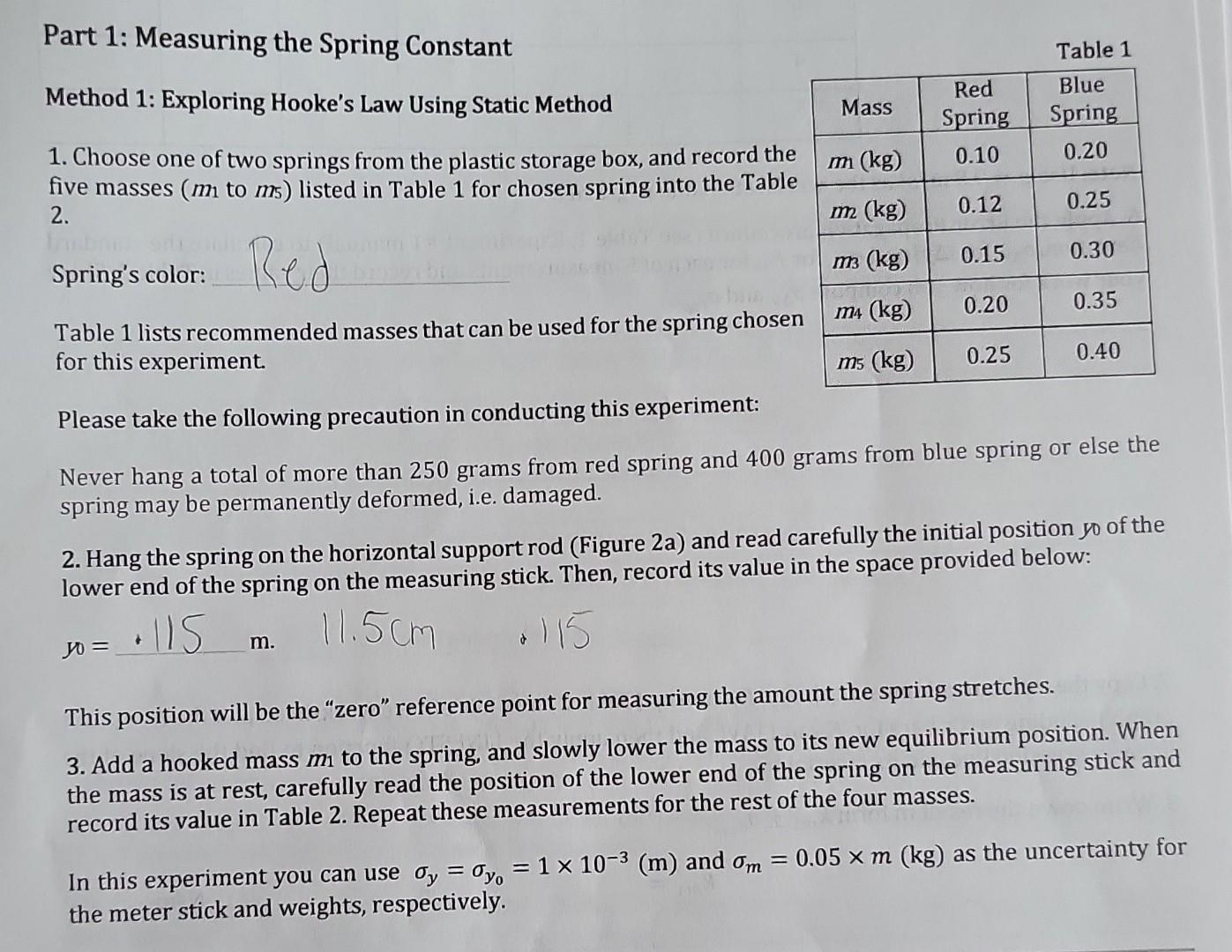 Solved 4. For each mass, calculate the spring displacements, | Chegg.com