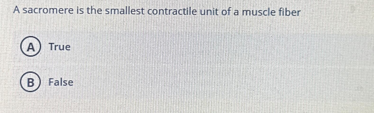 Solved A sacromere is the smallest contractile unit of a | Chegg.com