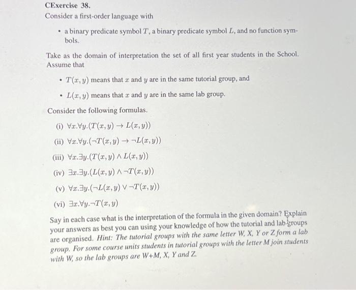 Solved Consider a first-order language with - a binary | Chegg.com
