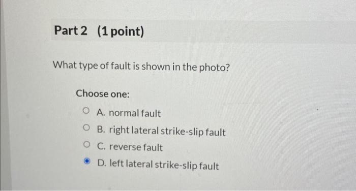 How much displacement has taken place on this fault? | Chegg.com