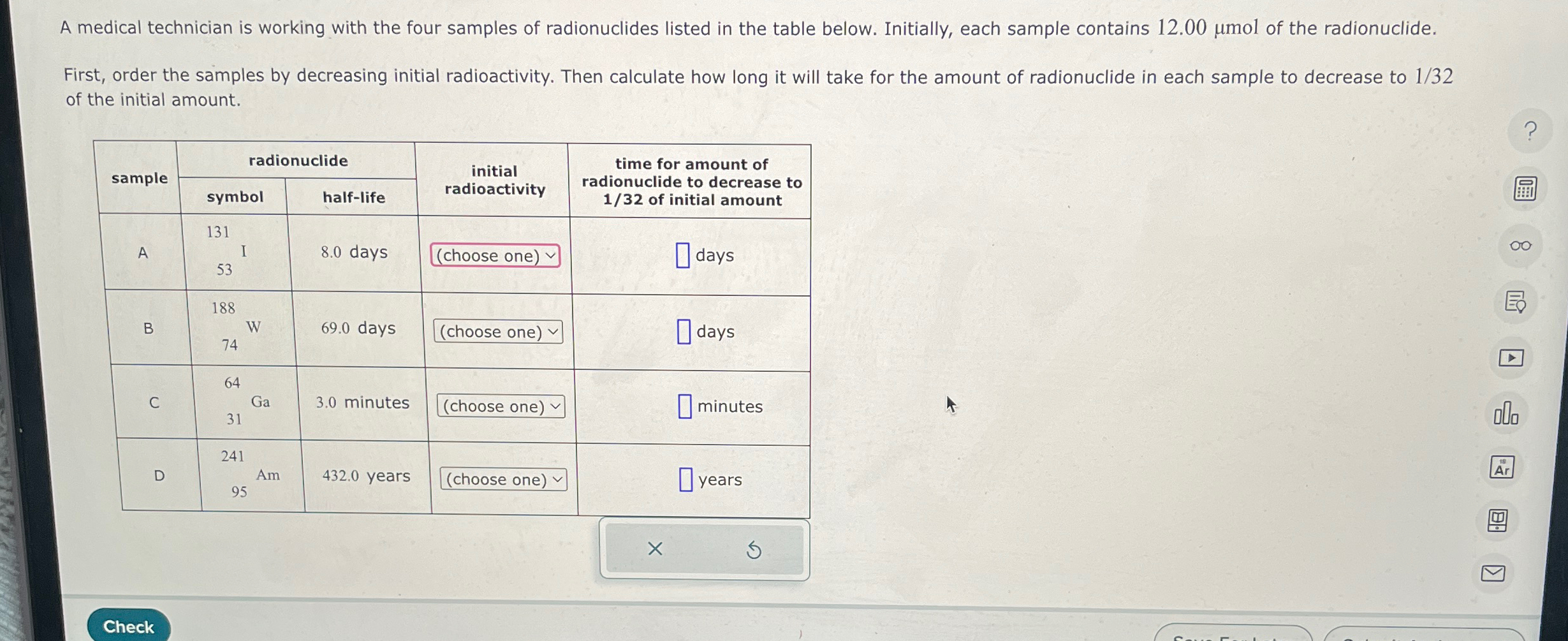 Solved A medical technician is working with the four samples | Chegg.com