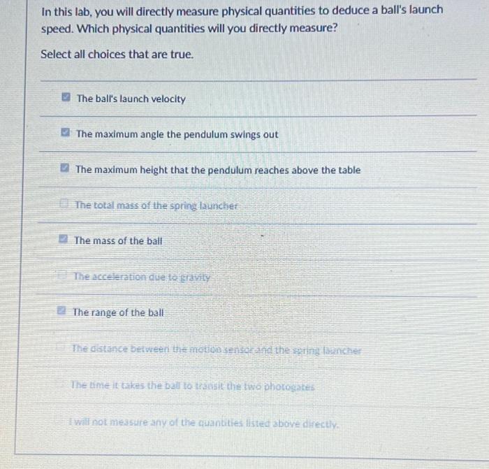 Solved In this lab, you will directly measure physical | Chegg.com