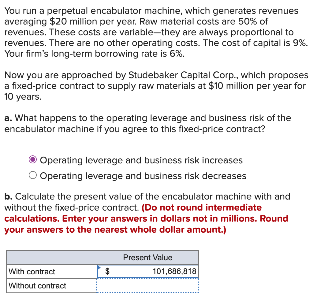 You run a perpetual encabulator machine, which | Chegg.com