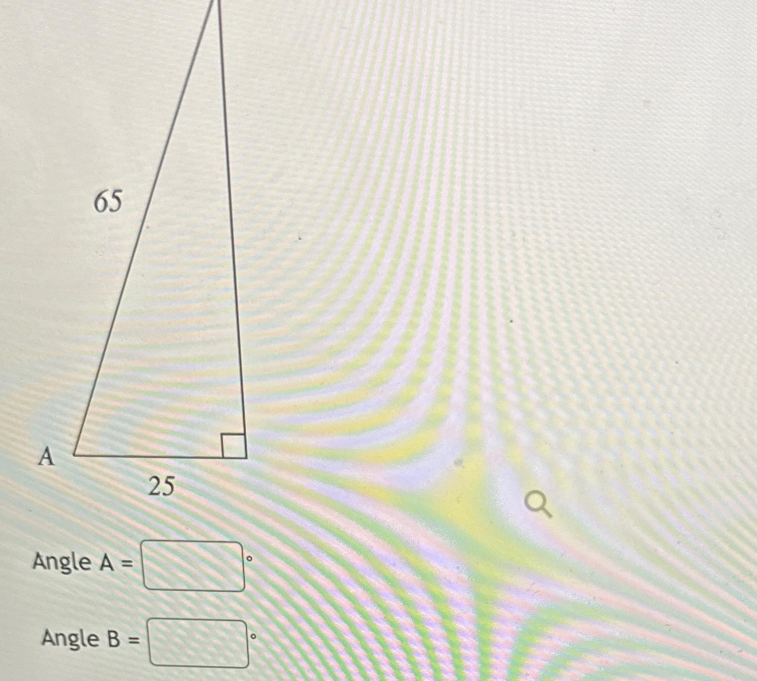 Solved Angle A=Angle B= | Chegg.com