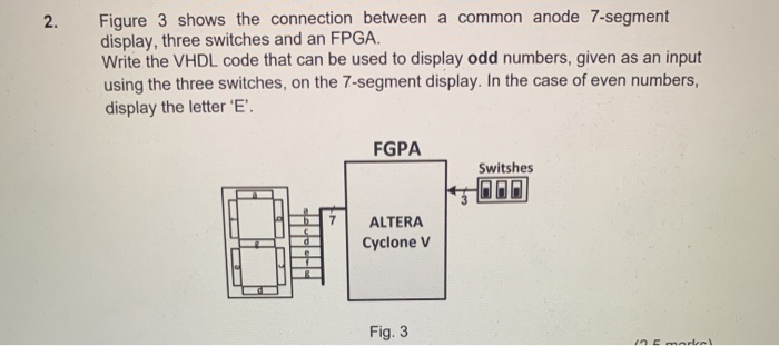 Solved Figure 3 shows the connection between a common anode | Chegg.com