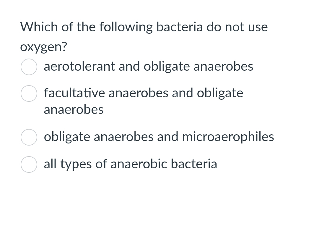 Solved Which of the following bacteria do not | Chegg.com