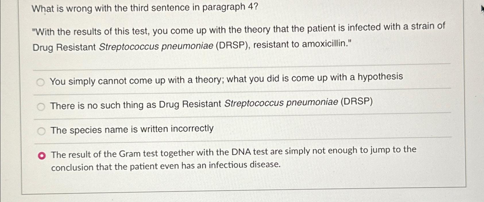 Solved What is wrong with the third sentence in paragraph | Chegg.com