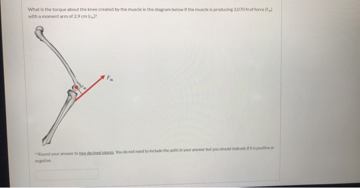 Solved What is the torque about the knee created by the | Chegg.com