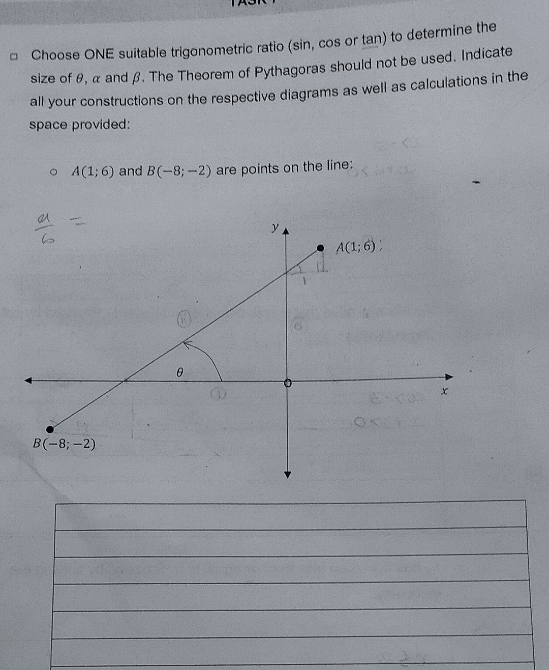 Solved Choose ONE suitable trigonometric ratio ( sin,cos ﻿or | Chegg.com